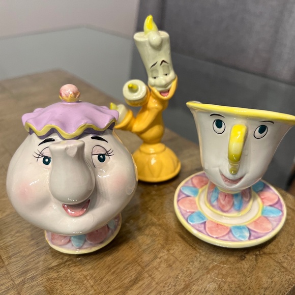 Disney | Accents | Disney Tea Cup Mrs Potts Lumiere Teapot Beauty And ...